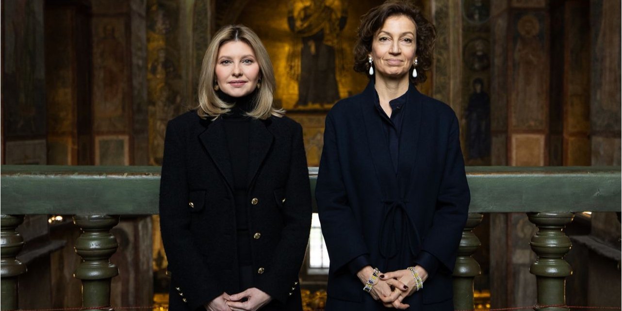 Олена Зеленська показала гендиректорці ЮНЕСКО Софію Київську — фото Nv