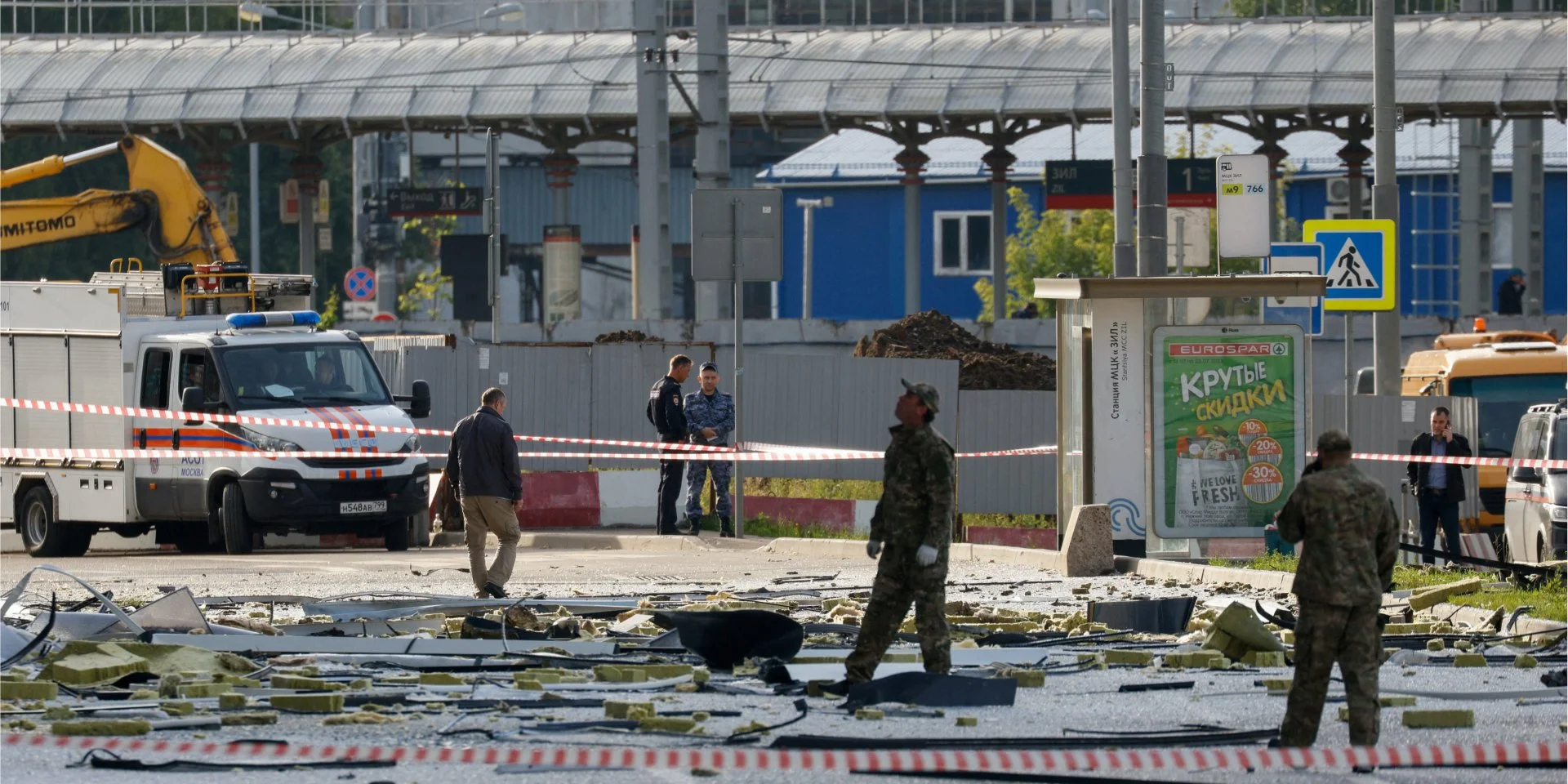 Moscow drone attack – Buildings opposite GRU Cyber Warfare Unit ...