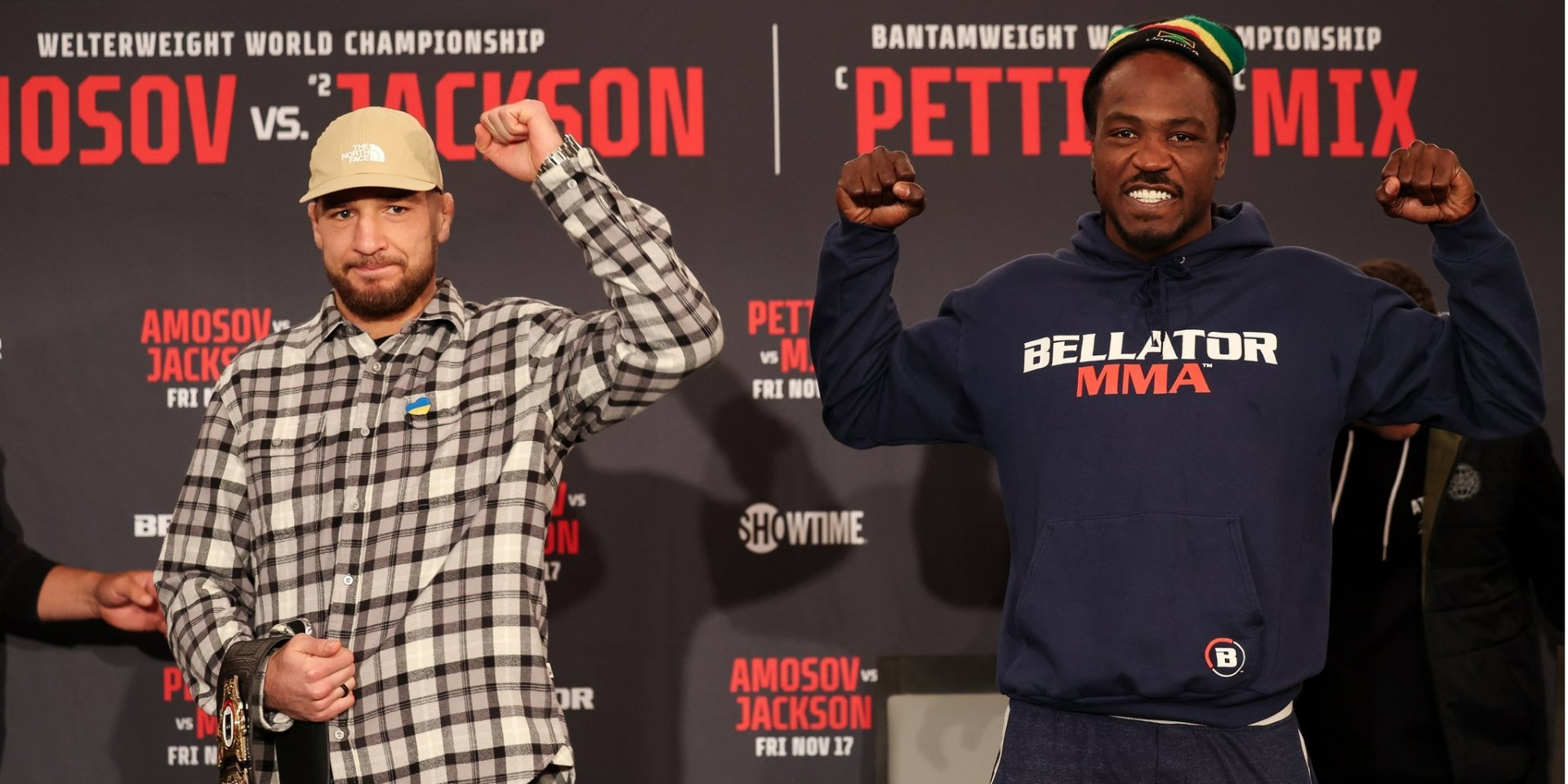 Ukrainian Bellator champ Yaroslav Amosov gifts opponent embroidered ...