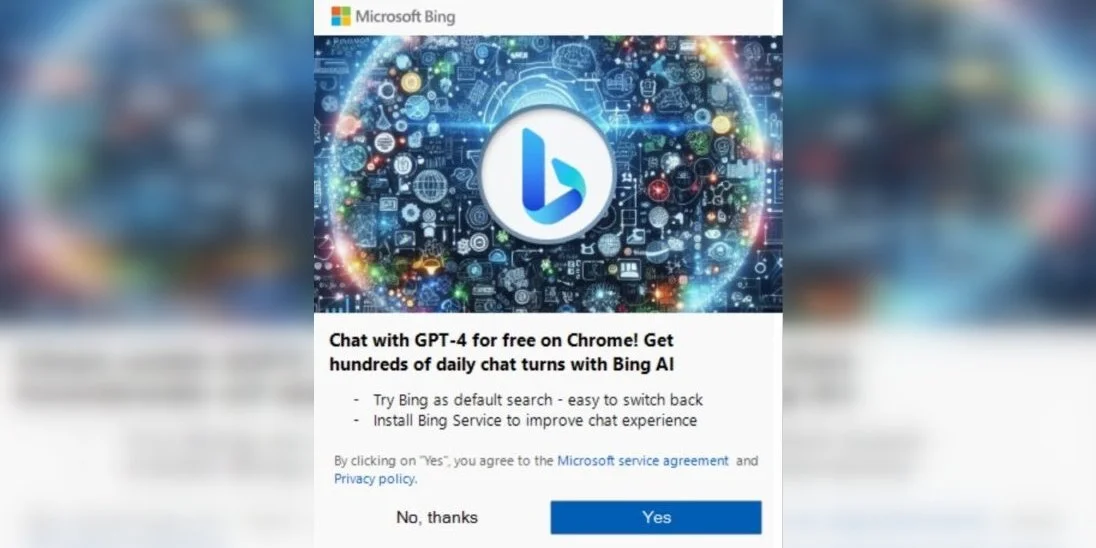 Windows 10 та 11 нав’язують Bing користувачам Chrome / NV