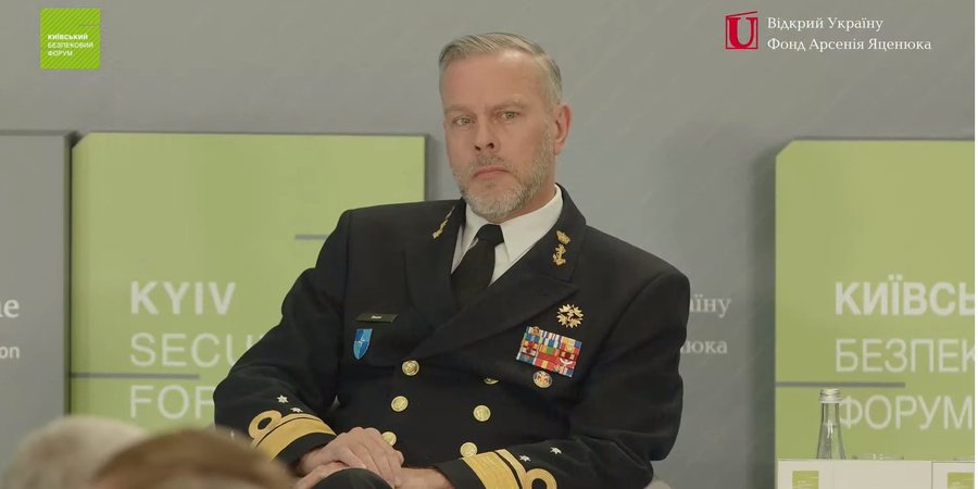 Rob Bauer, NATO and EU representatives at the Kyiv Security Forum ...