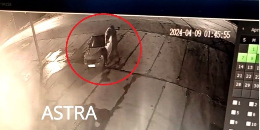 Video captured unidentified man approaching Pavlov’s car and repeatedly striking it with ax ...