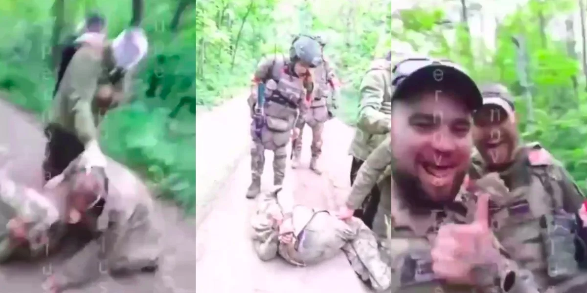 A new video of the occupiers abusing Ukrainian prisoners of war ...