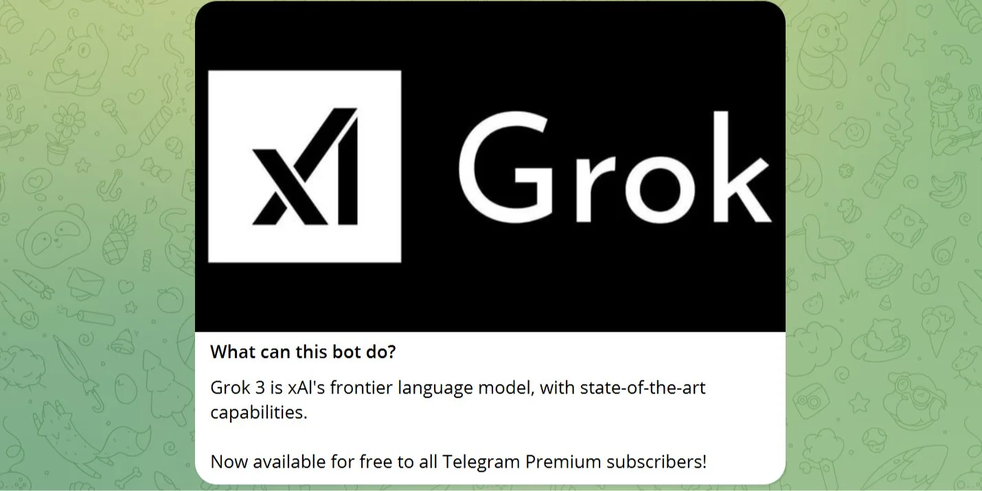 Grok AI в Telegram — популярний чат-бот тепер доступний в месенджері / NV