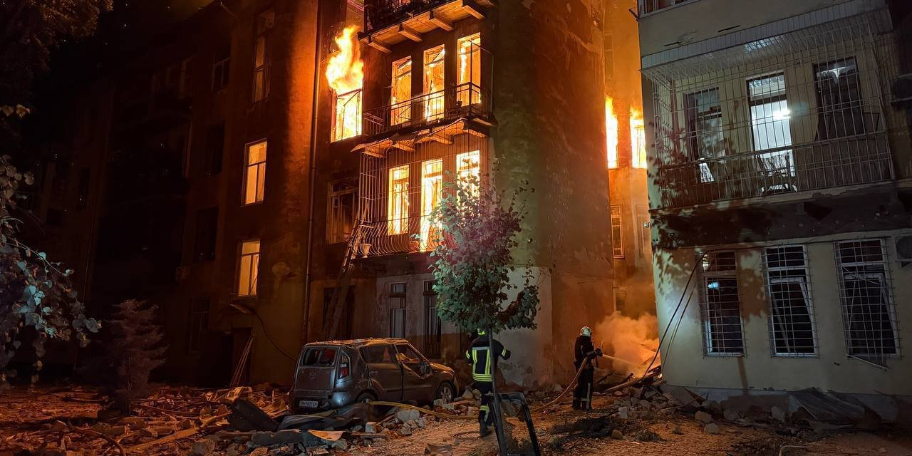 Russia pounds Odesa with drones, levels homes, injures firefighters ...
