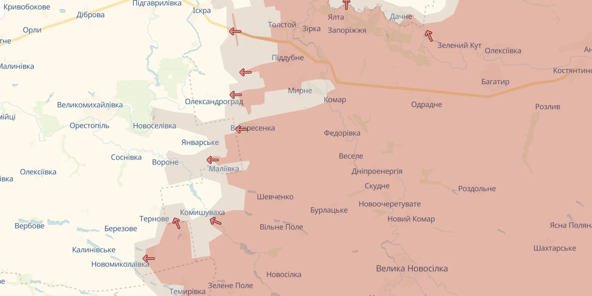 Бої у Дніпропетровській області - DeepState фіксує просування Росії на двох напрямках — карта / NV
