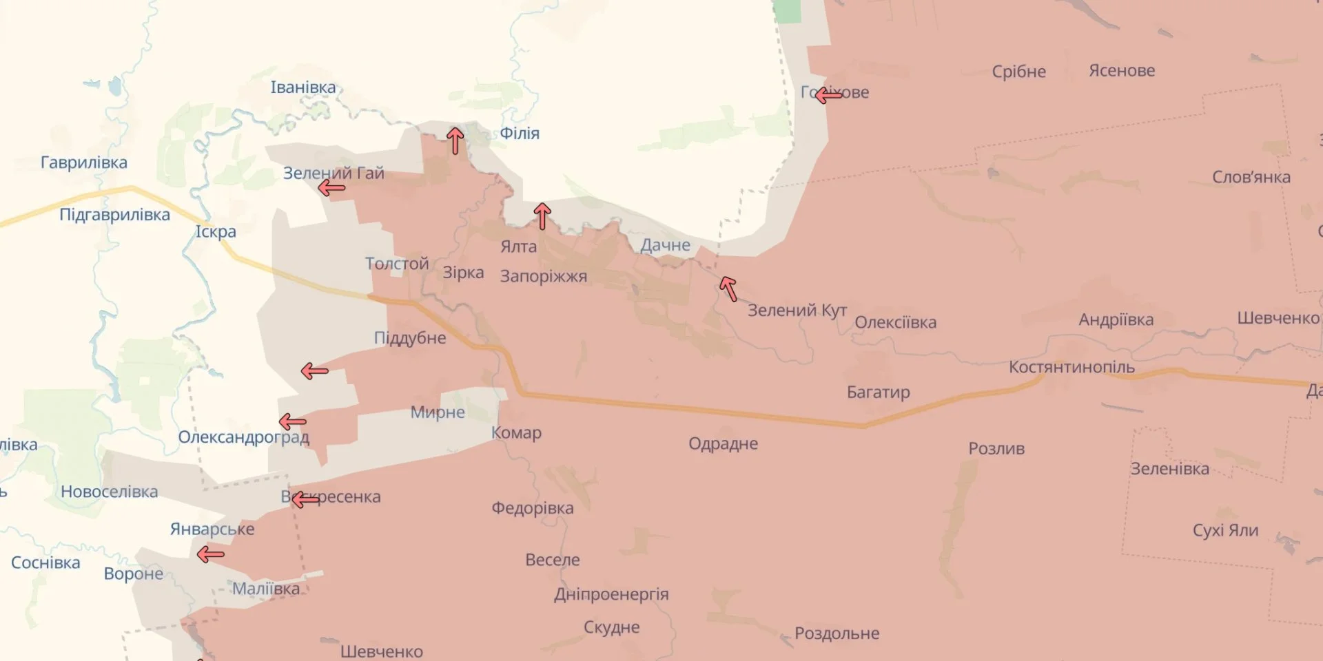 Бої за Січневе — DeepState фіксує просування РФ у Дніпропетровській області - карта / NV