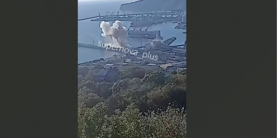 Naval drone strikes oil terminal in Russia’s Krasnodar / The New Voice ...