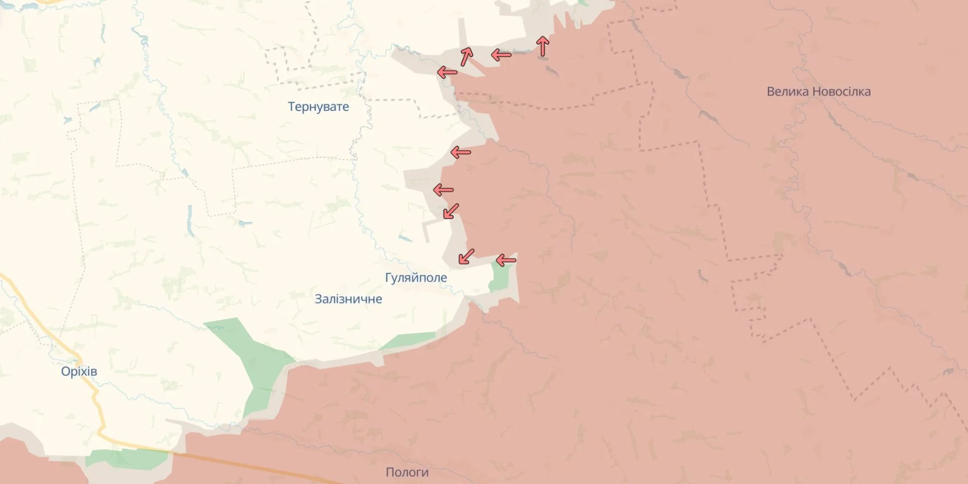 Наступ на Гуляйполе — армія РФ просунулася у Запорізькій області - карти DeepState / NV