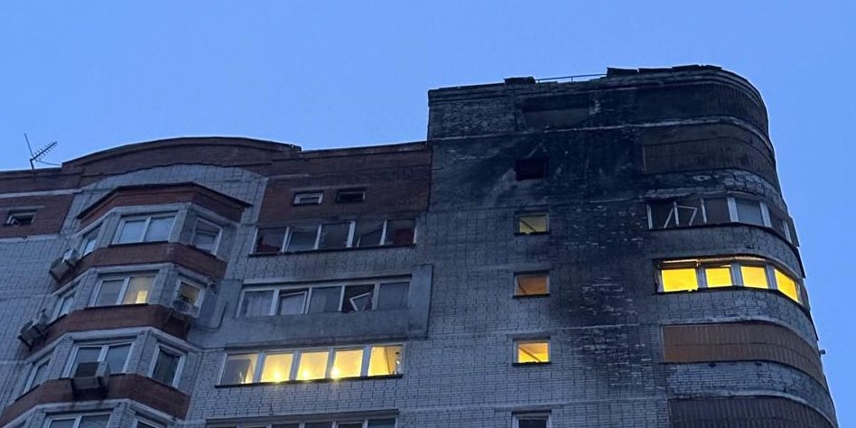 Kyiv police show damage after Russian drone hits residential building ...