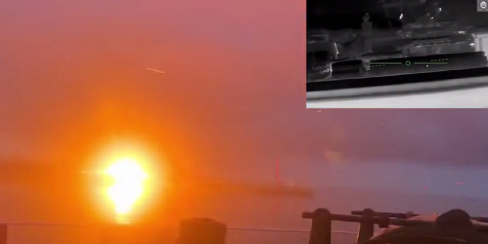 У Мережі з’явилося відео влучання БПЛА в російський фрегат Адмірал ...