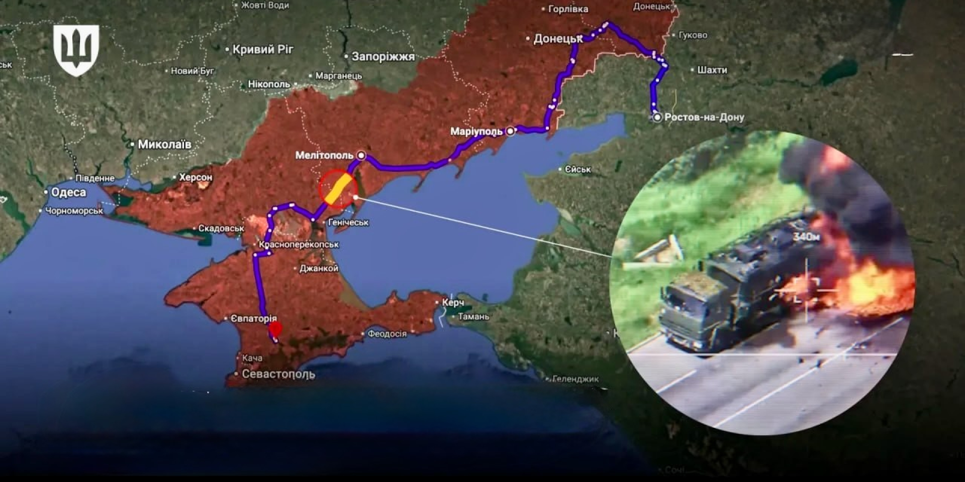 Ukraine chokes Russia's vital land bridge to Crimea with a massive ...