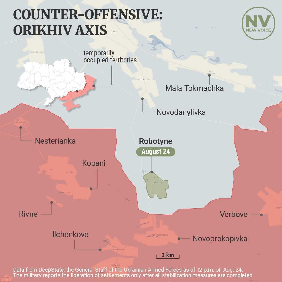 Ukrainian forces advance: Progress towards Verbove in the south - map ...