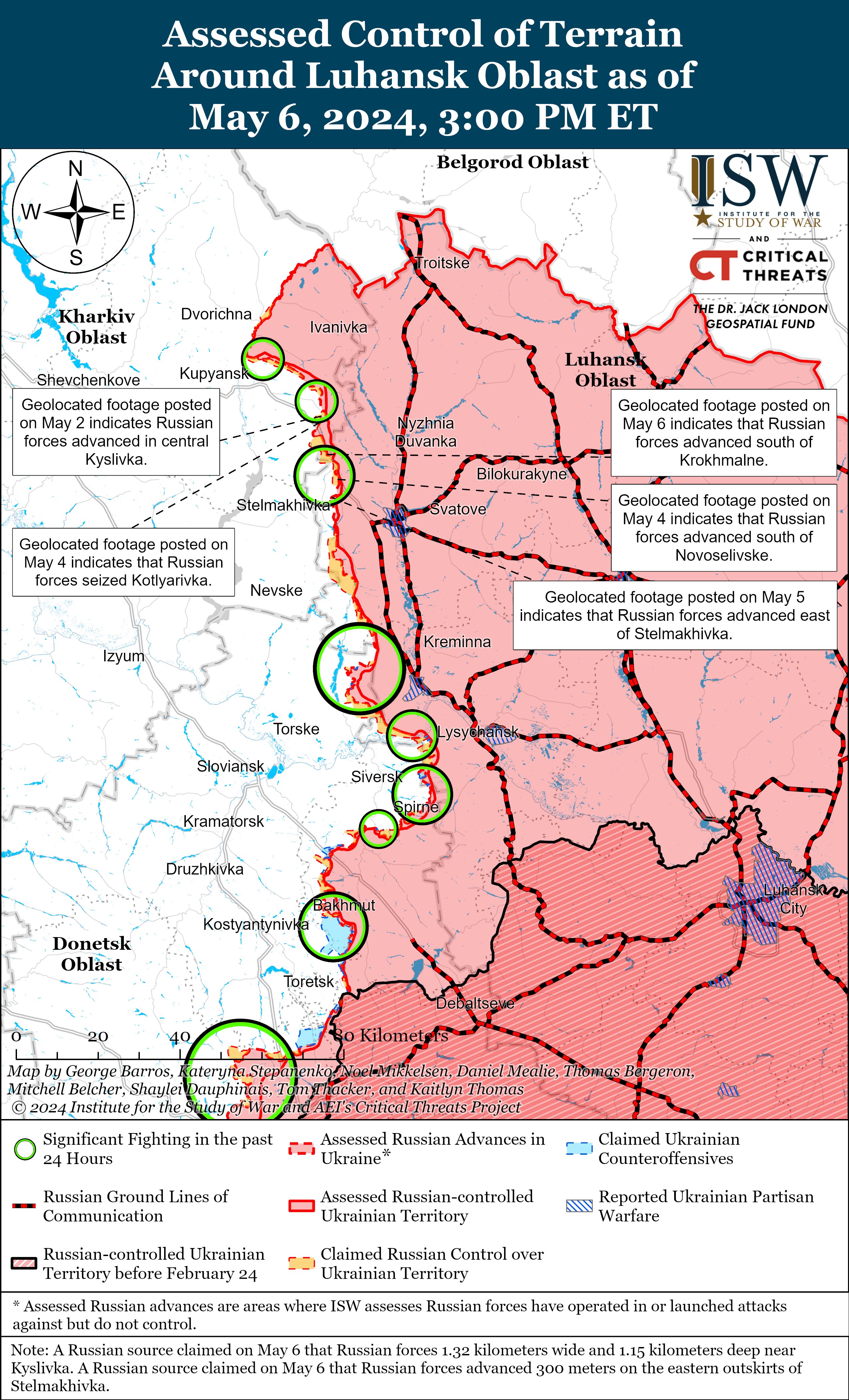 Russian advances near Avdiivka, Svatove, Oleshky, and Robotyne—Map of ...