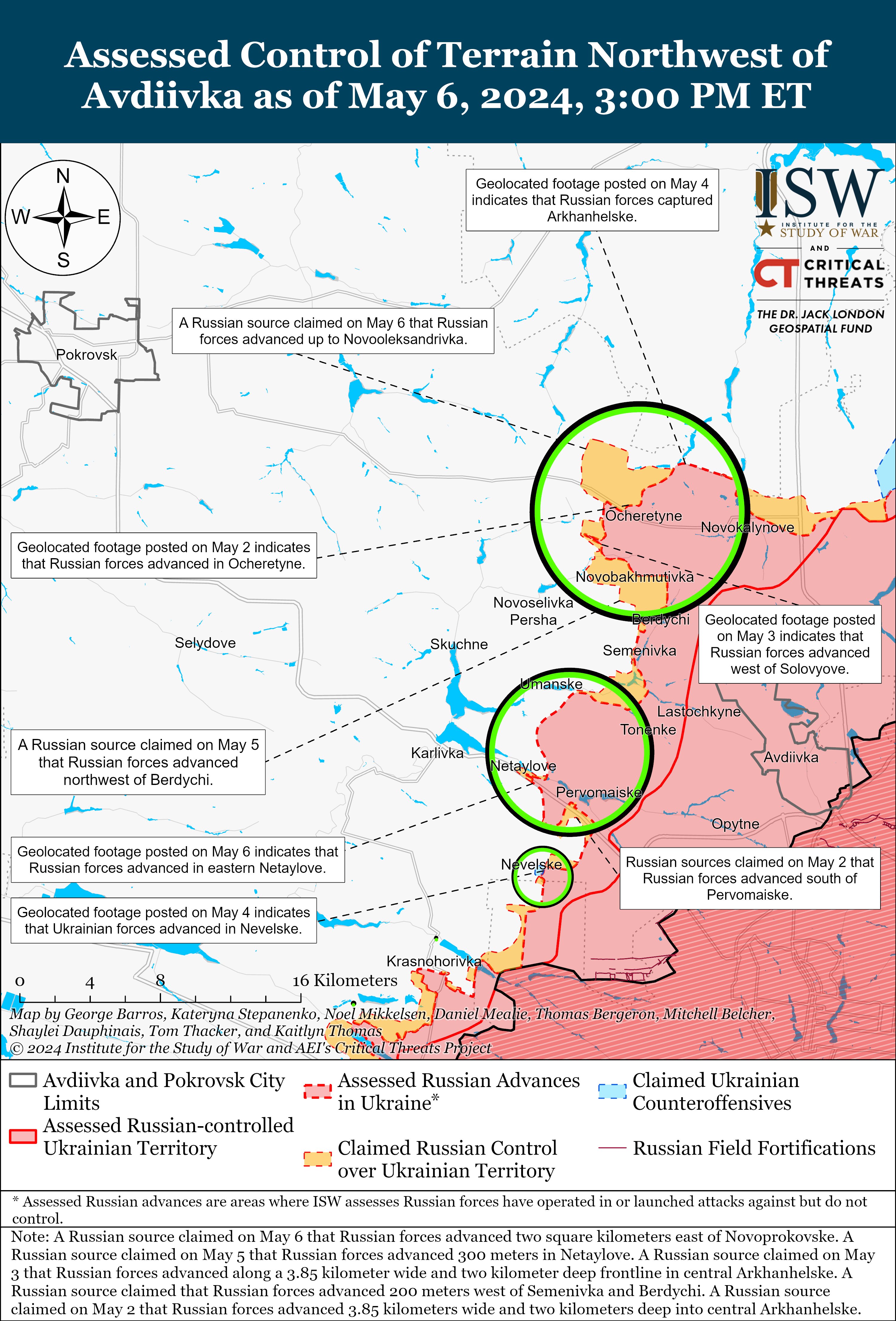 Russian advances near Avdiivka, Svatove, Oleshky, and Robotyne—Map of ...
