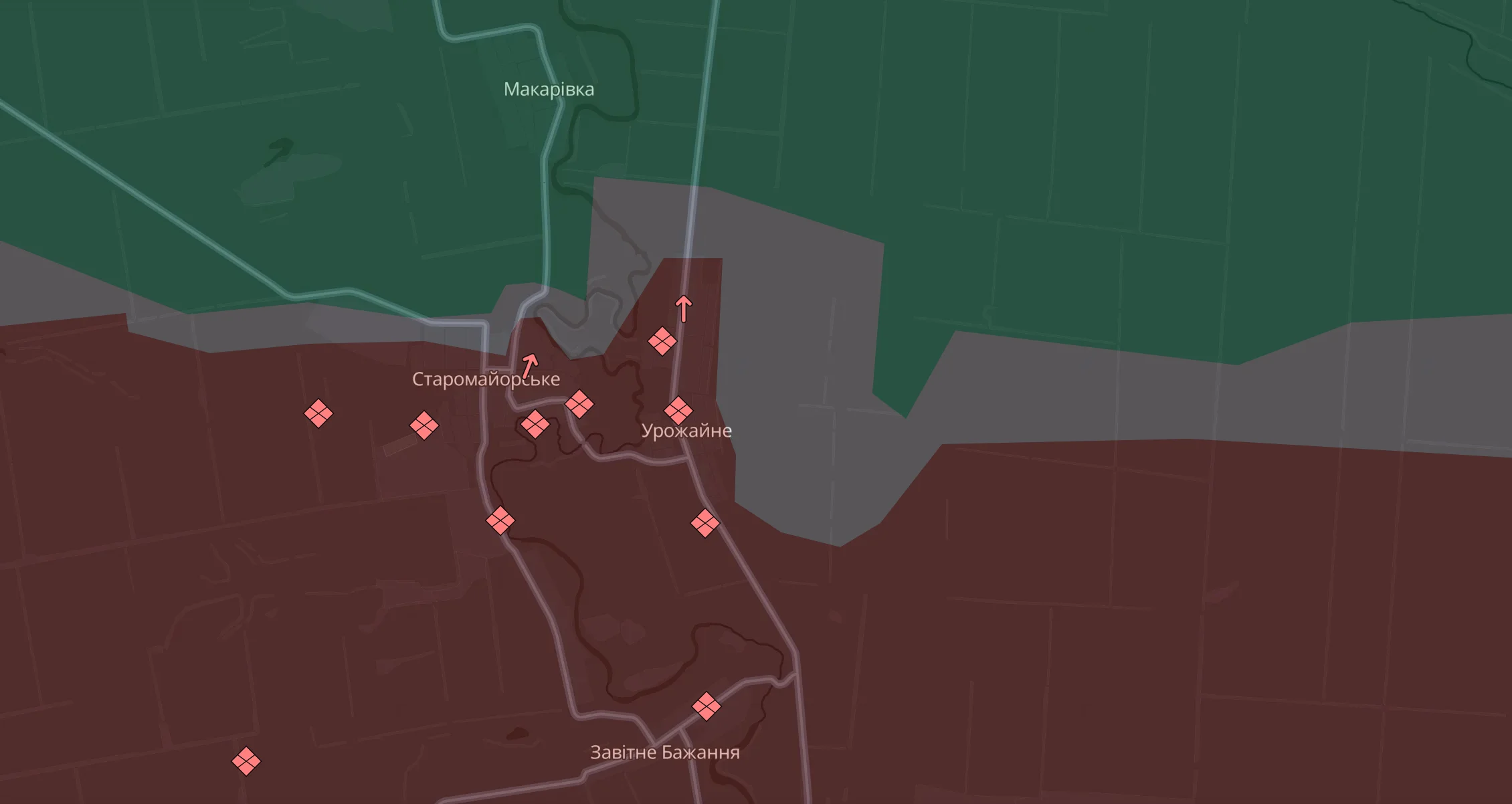 Урожайное и Нью-Йорк — Вблизи населенных пунктов продолжаются бои, сообщил DeepState / NV