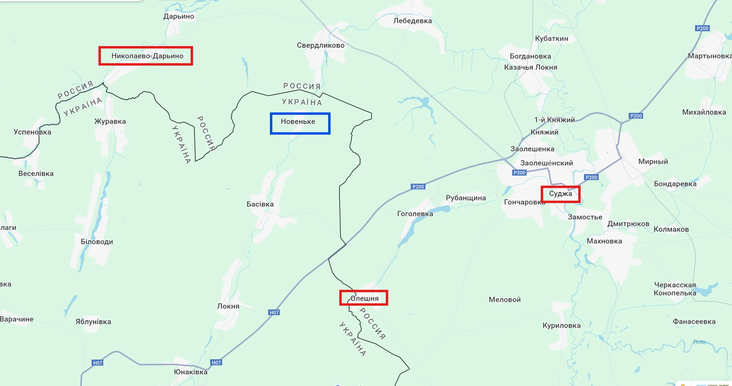 Kursk region and Sudzha - map of a possible raid and breakthrough of ...