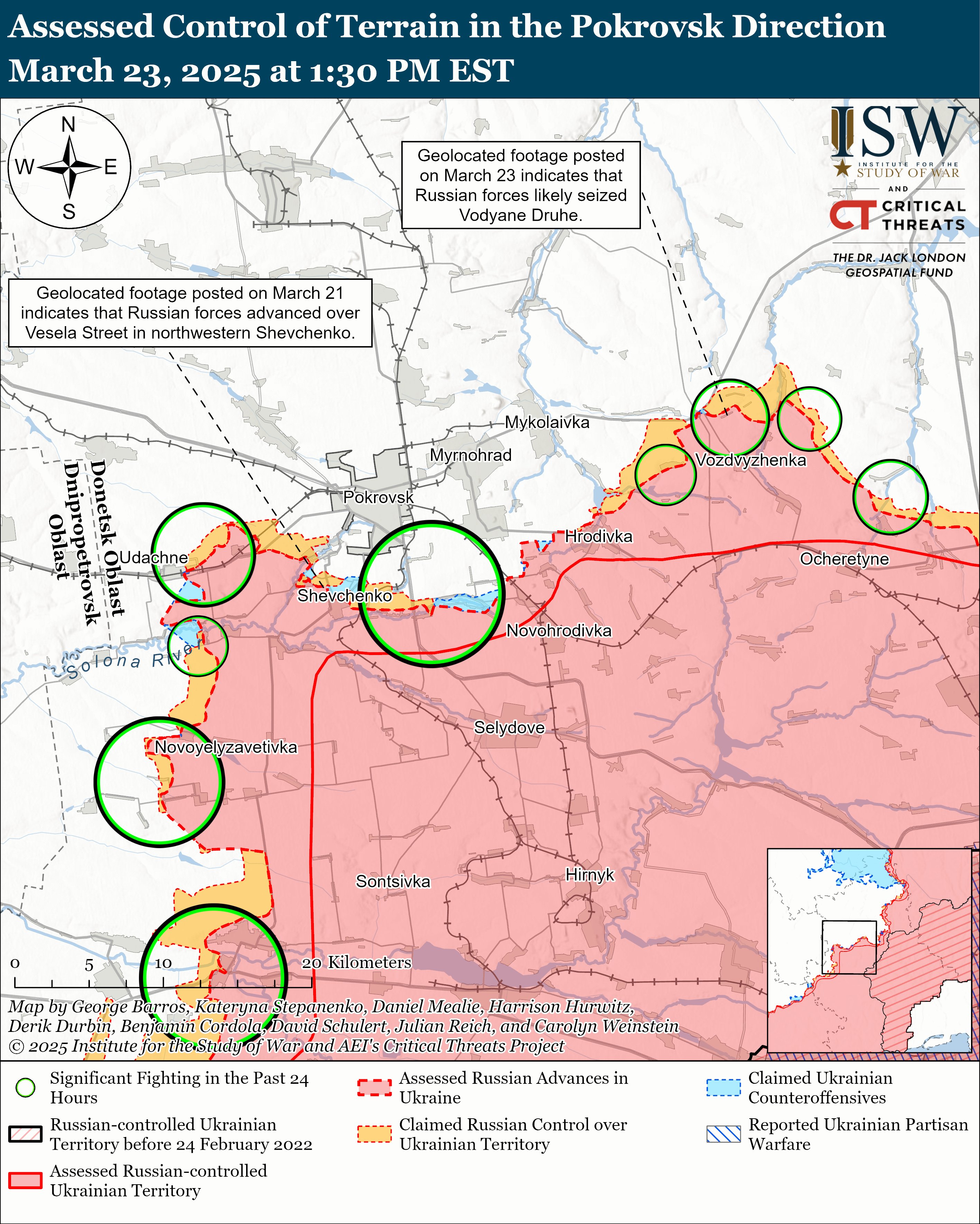 Toretsk and Pokrovsk axis - places where Russians advanced on March 23 ...