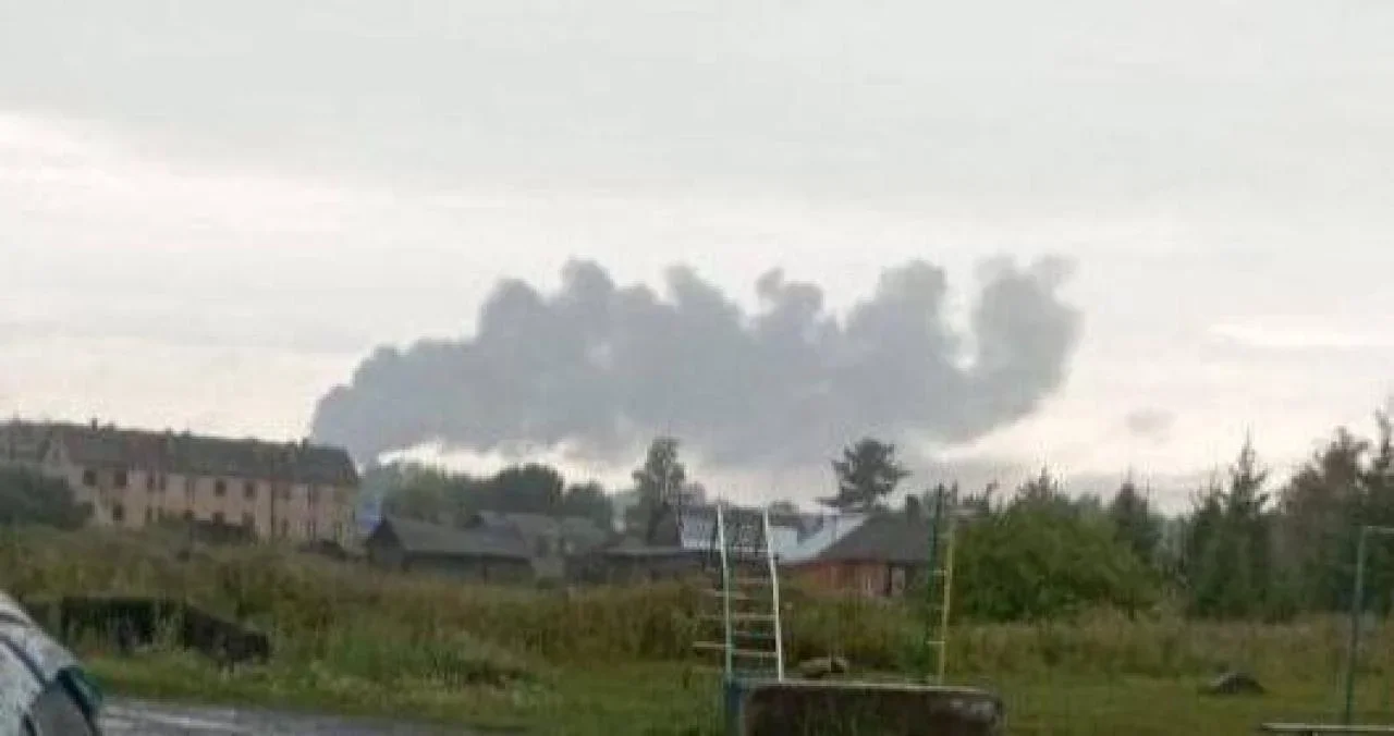 Russian Tu-22m3 strategic bomber damaged in fiery drone attack on ...