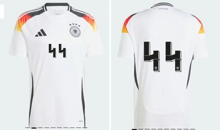 German national team kit scandal: Adidas bans number 44 shirt over SS ...
