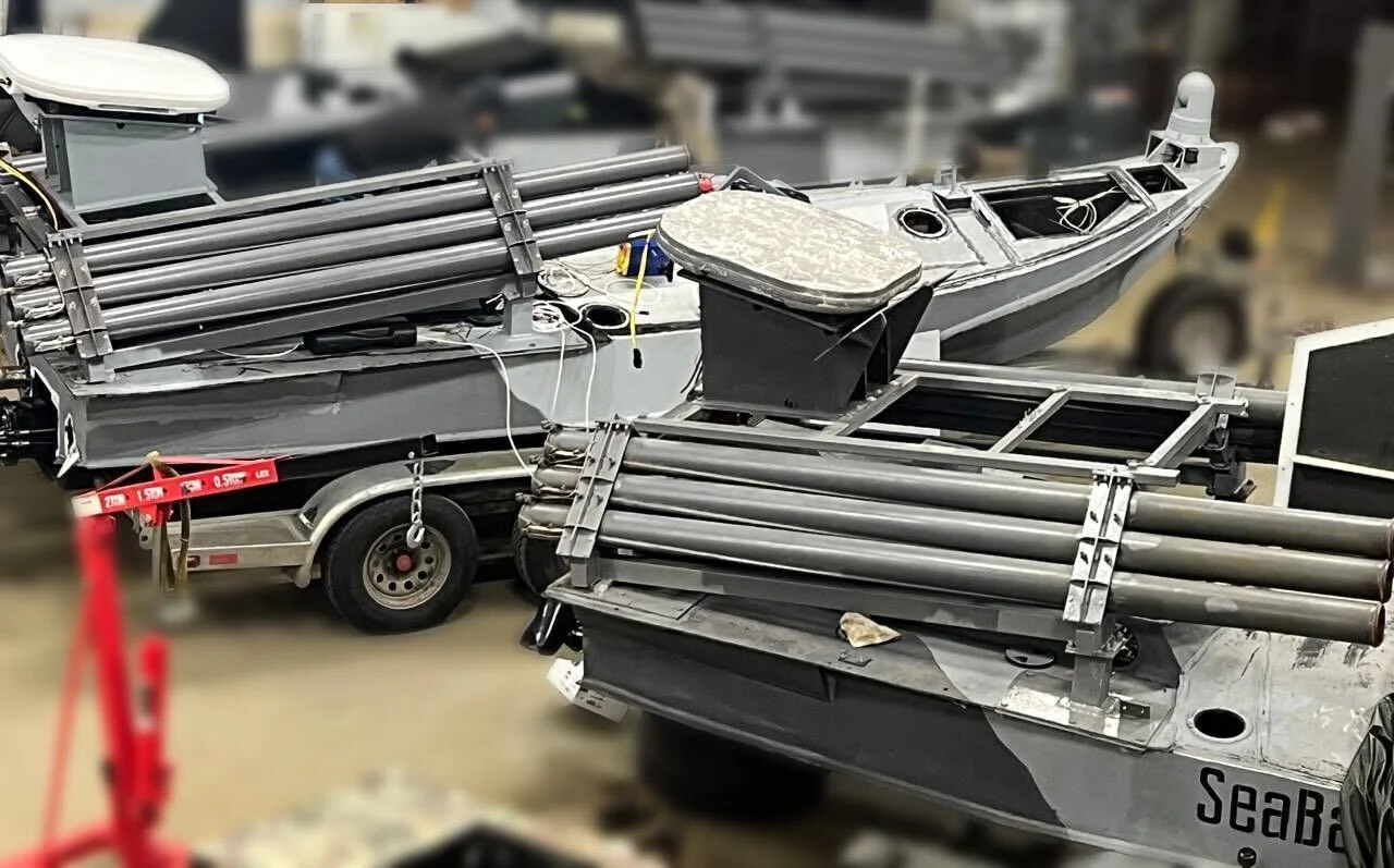 Sea Baby SBU sea drones were installed with Grad multiple launch rocket ...