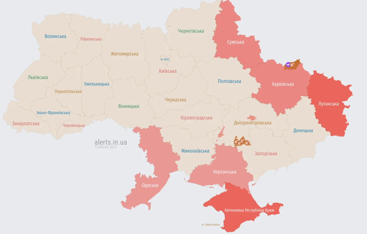 Тривога в Україні 12 серпня — активність авіації - новини України / NV