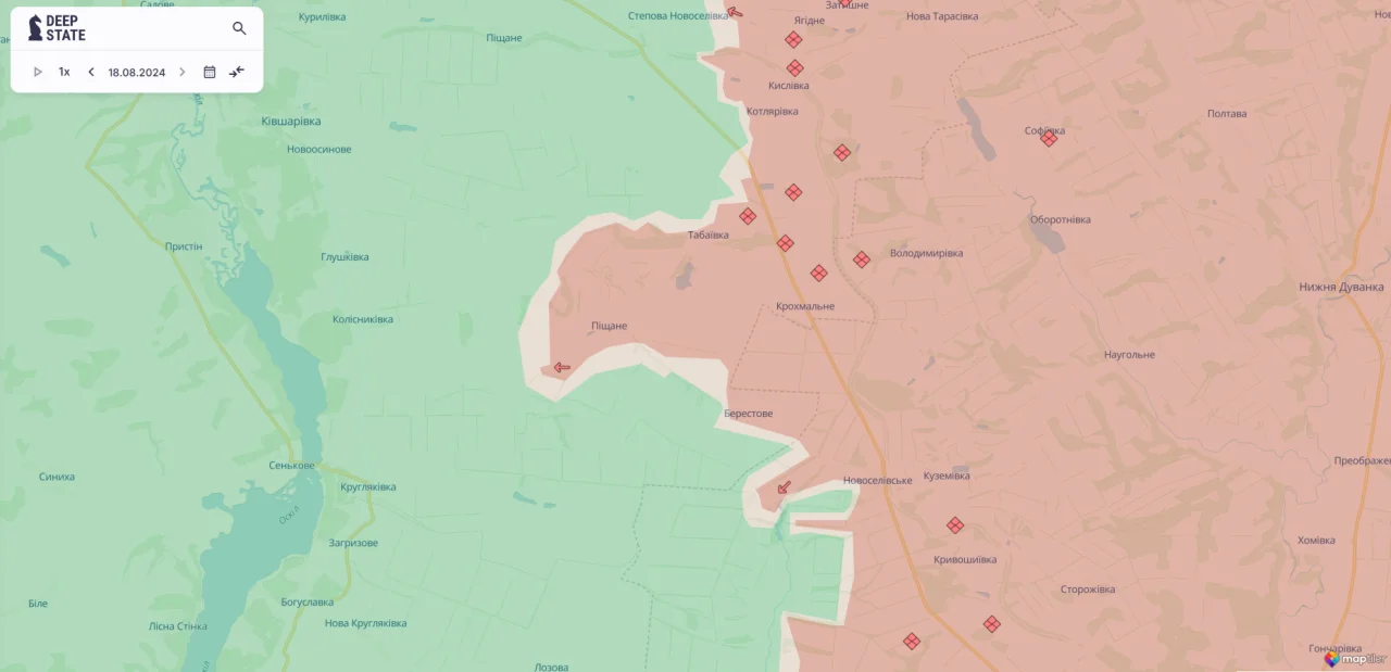 DeepState map shows Russian and Ukrainian advances as of Aug. 18 / The ...