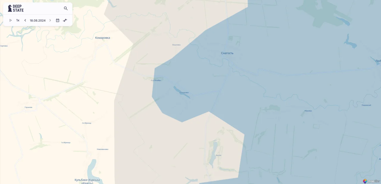 DeepState map shows Russian and Ukrainian advances as of Aug. 18 / The ...