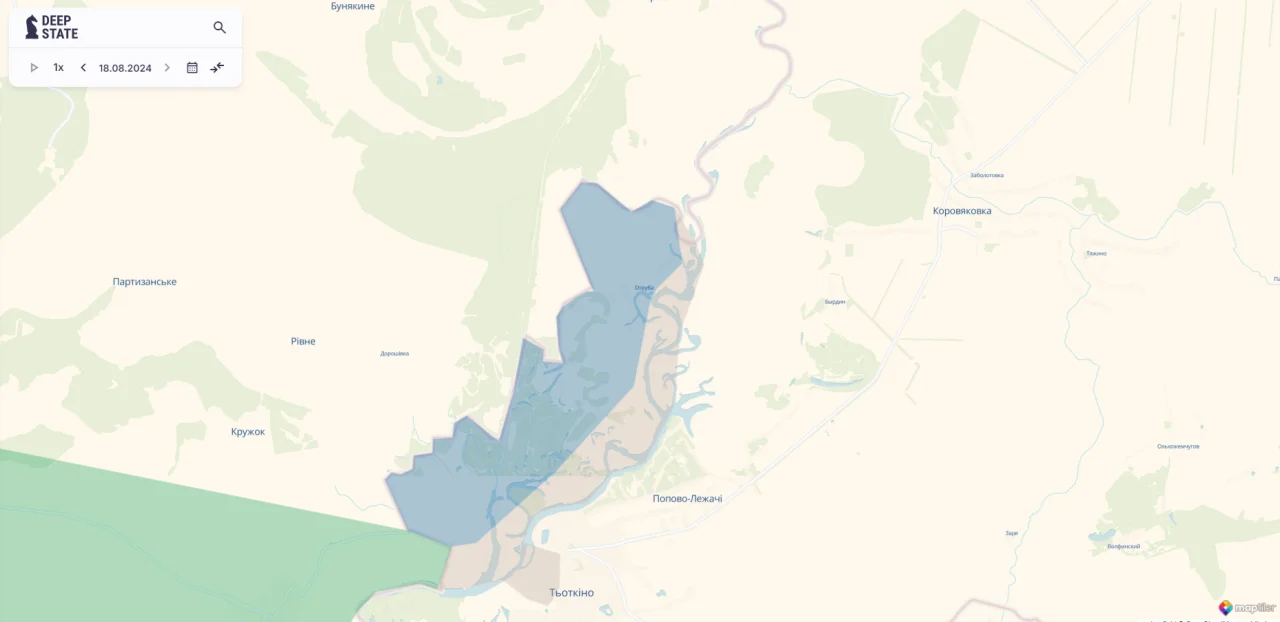 DeepState map shows Russian and Ukrainian advances as of Aug. 18 / The ...