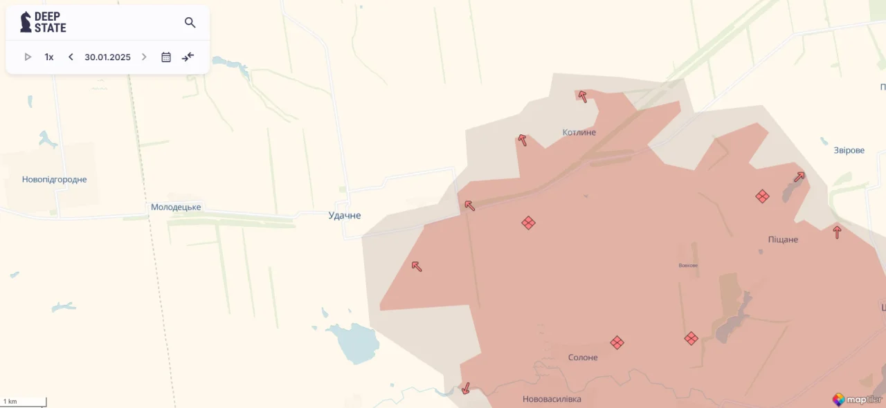 Ситуація на фронті — Росіяни захопили Новоандріївку на Донеччині — мапа ...