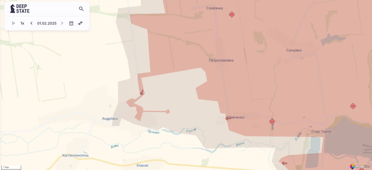 Ситуація на фронті — Війська РФ просунулися біля ще трьох сіл на Донеччині — мапа DeepState / NV