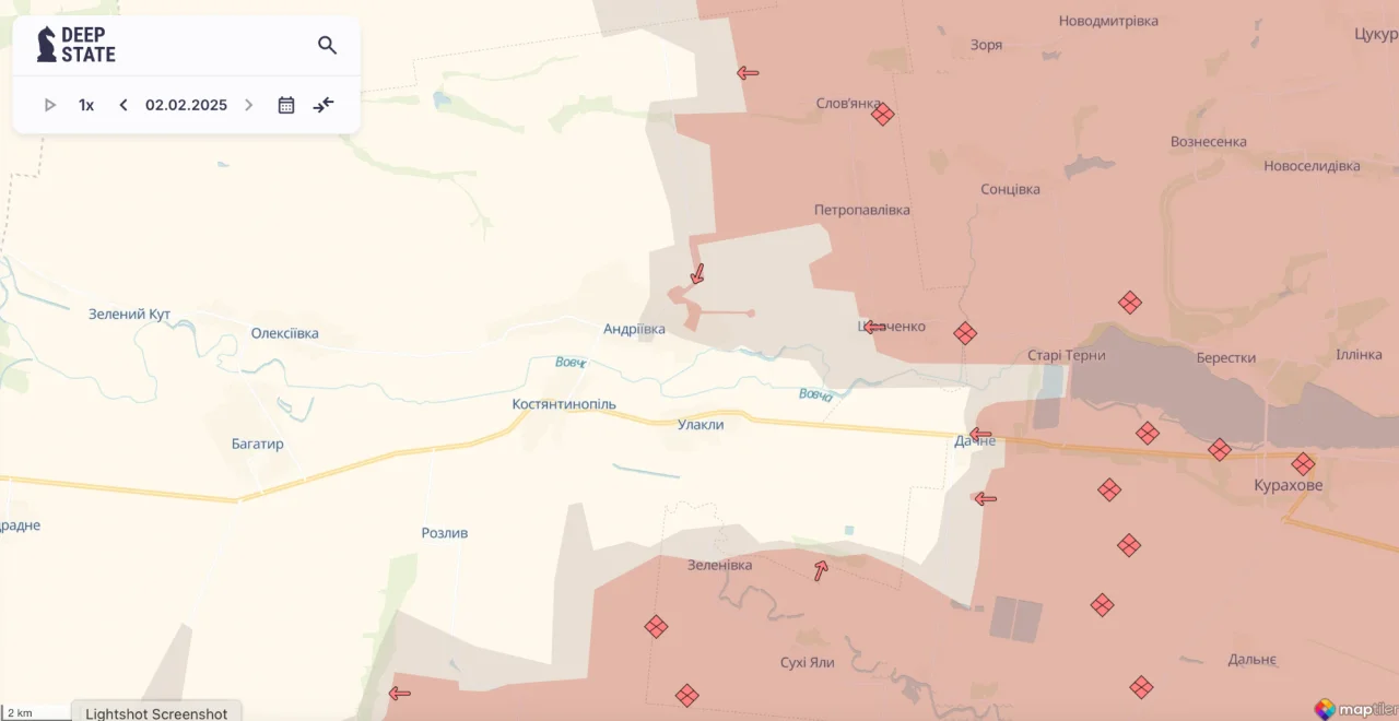 Бої за Покровськ — росіяни пробралися у село Андріївка крізь позиції ЗСУ — карта DeepState / NV