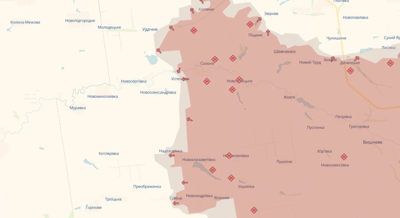 Russian forces advance in Dachne and Uspenivka in Donetsk Oblast ...
