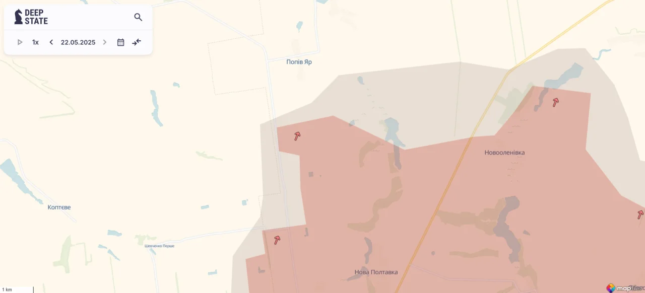 Ситуация на фронте — Россияне продвинулись возле трех сел в Донецкой области — карта DeepState / NV