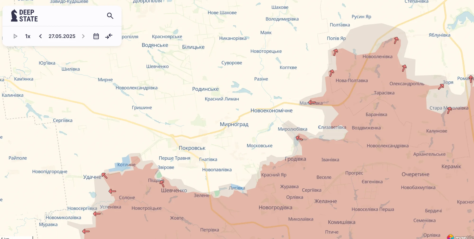 Russian troops advance near four Donetsk settlements — DeepState / The New Voice of Ukraine
