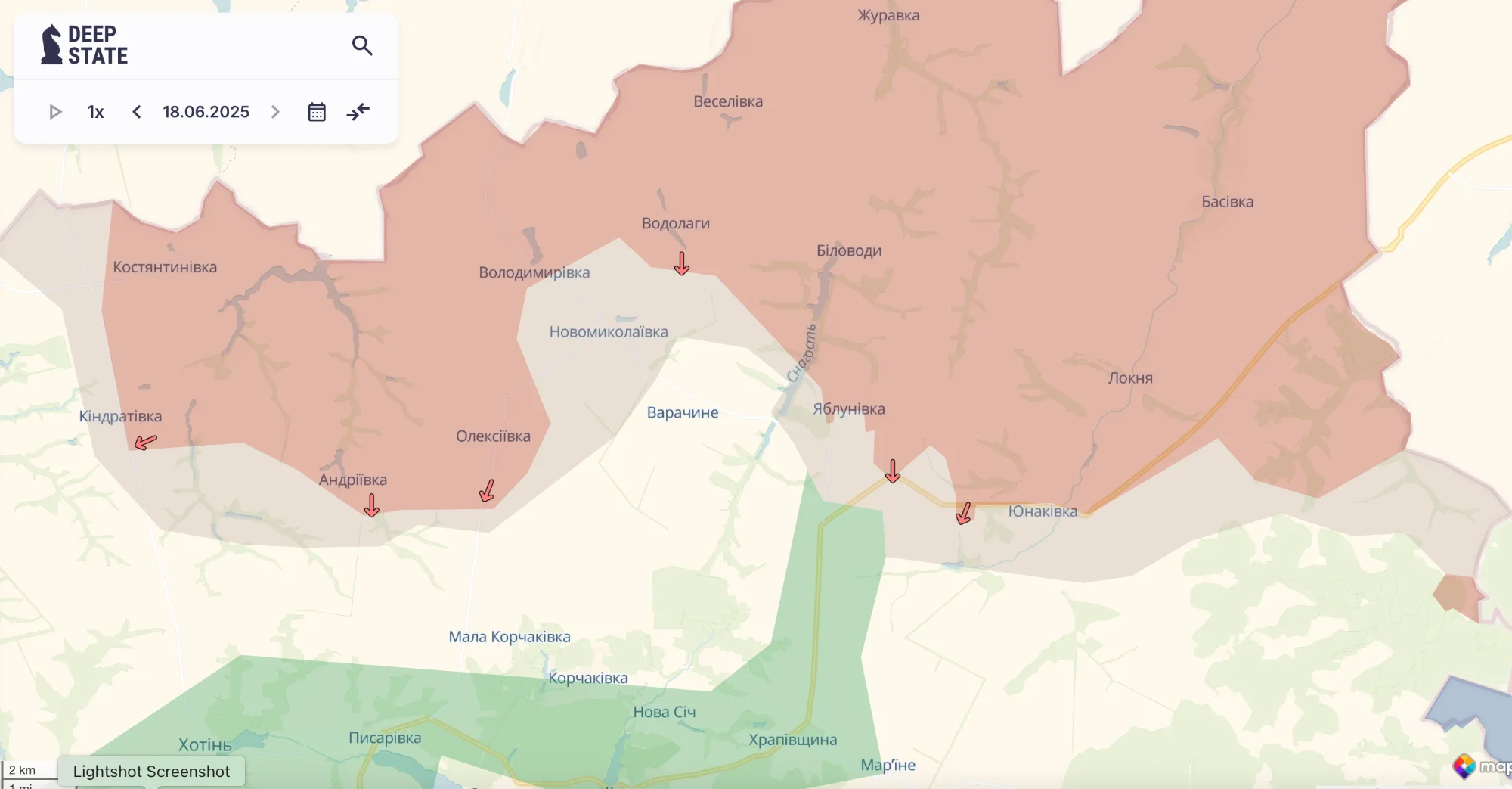 Російські війська просунулися у Сумській і Донецькій областях — карта DeepState / NV