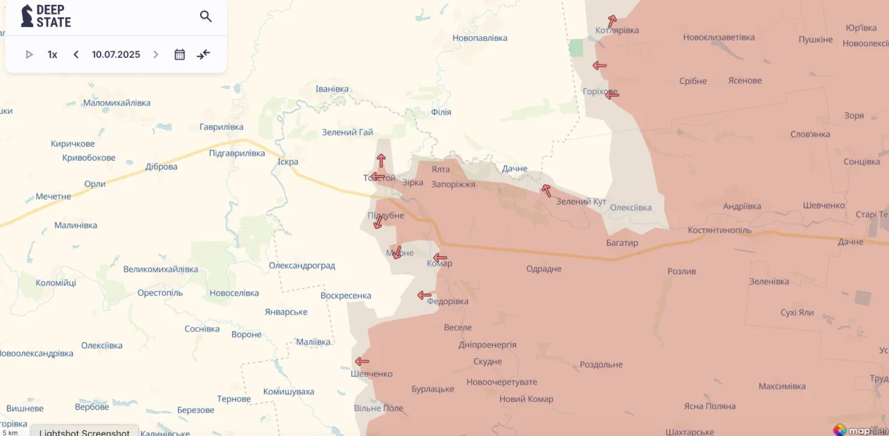 Війська РФ захопили Ялту на кордоні з Дніпропетровською областю — карта ...