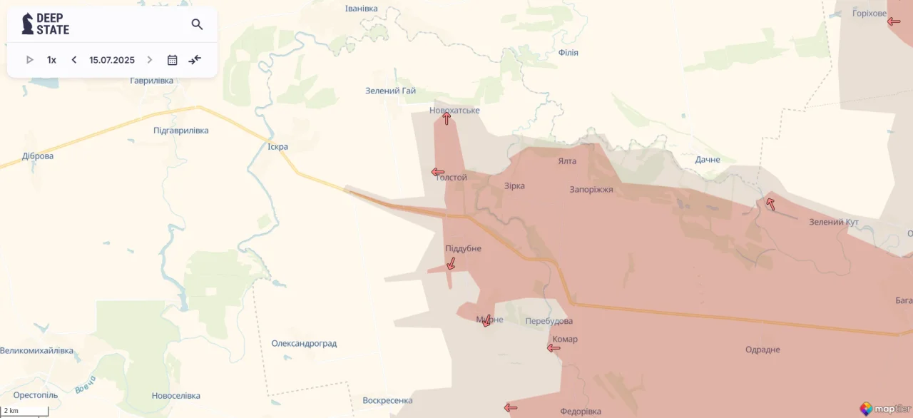 Ситуація на фронті — Росіяни просунулися на Донеччині та Харківщині — мапа DeepState / NV