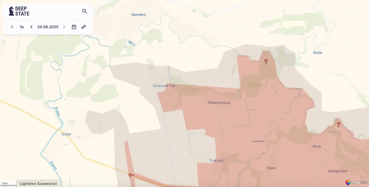 Новомихайлівку у Донецькій області звільнено — DeepState оновив карту бойових дій 25 серпня / NV