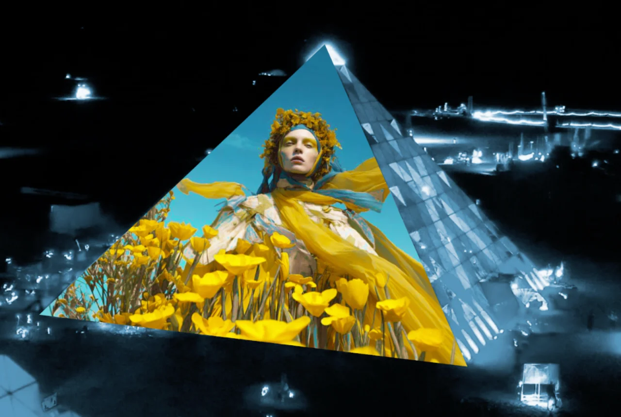 Ukrainian video with blue-and-yellow symbols shown at Burning Man ...