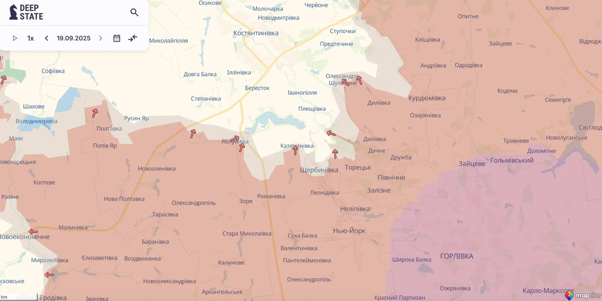 Войска России продвинулись в Днепропетровской и Донецкой областях — карта DeepState / NV